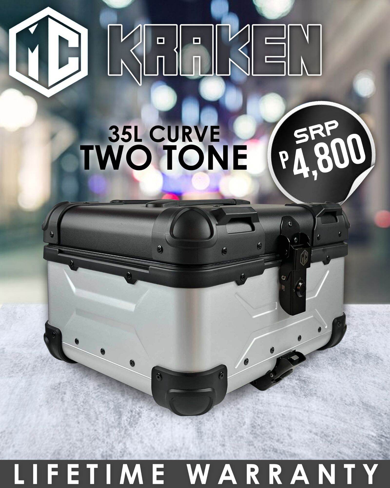 MC KRAKEN 35L ALLOY TOP BOX (LIFETIME WARRANTY, FREE MC CAP) | Lazada PH