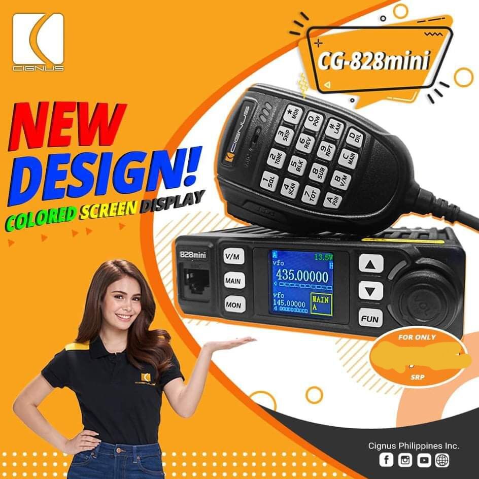 CIGNUS CG828 MINI NEW DESIGN! 20W COLORED SCREEN DISPLAY DUALBAND BASE ...