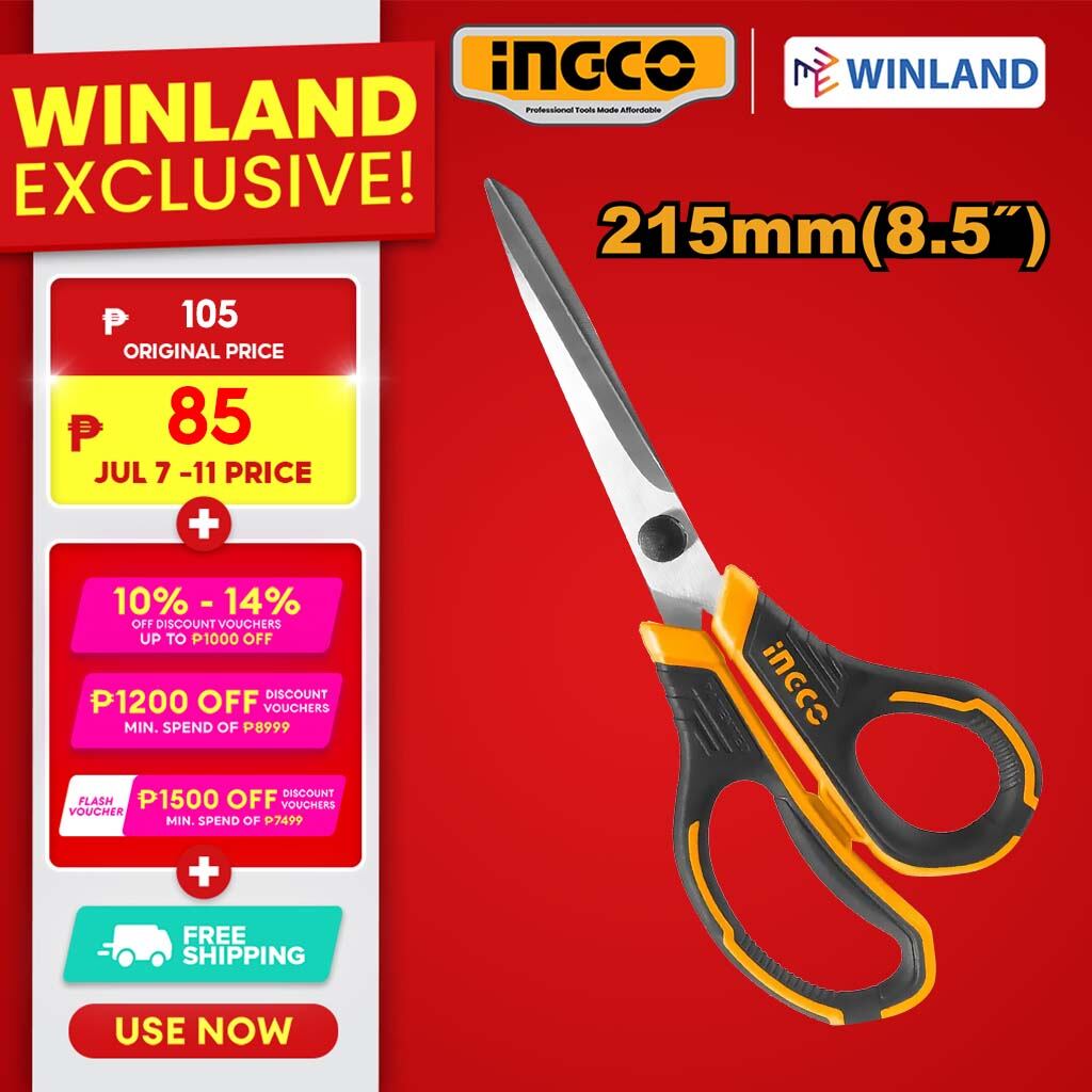 Ingco by Winland Stainless Steel Scissors Heavy Duty 215mm/8.5 ...