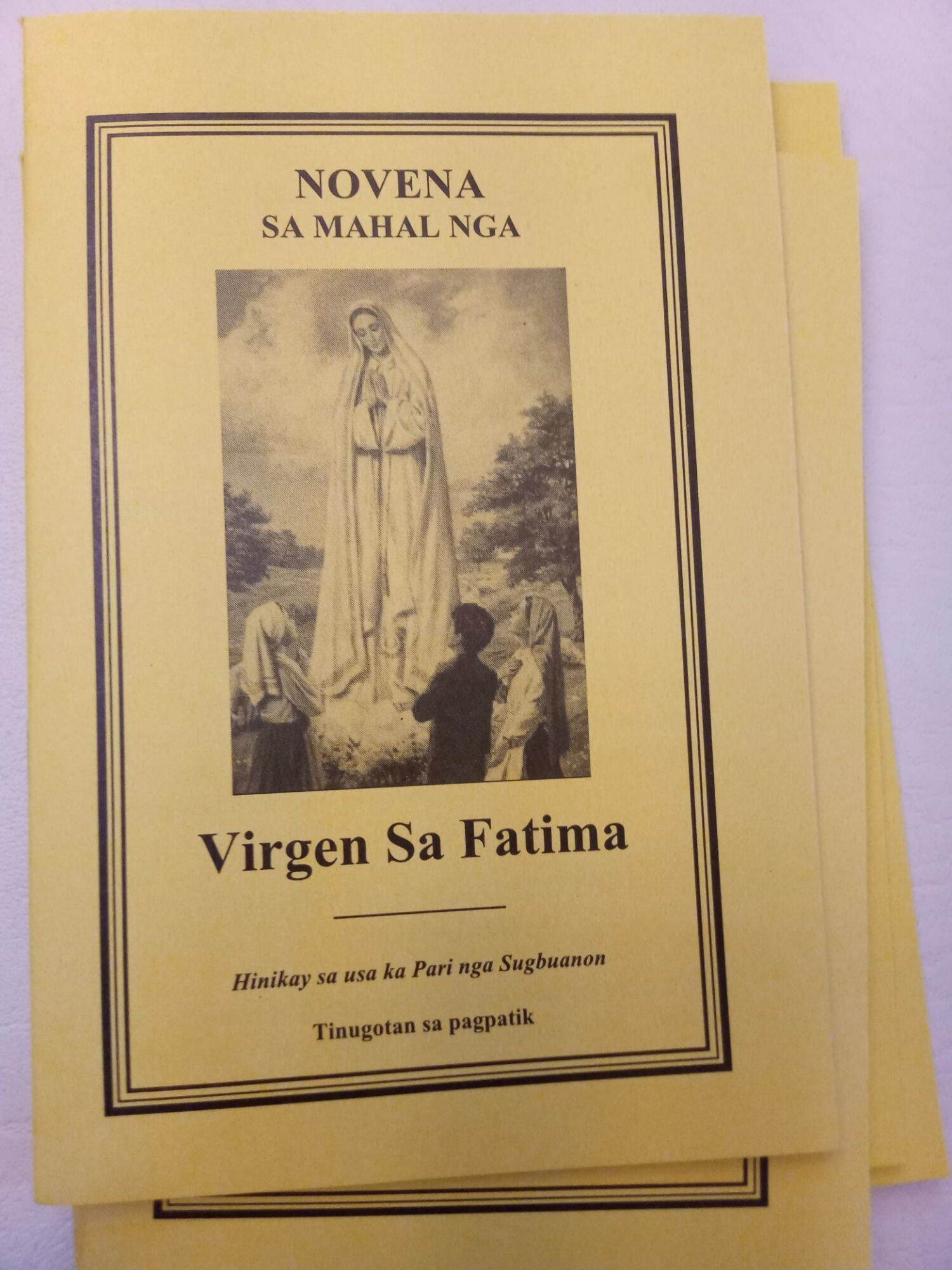 Novena Cebuano Birhen sa Fatima Mahal nga Virgen sa Fatima Bisaya ...