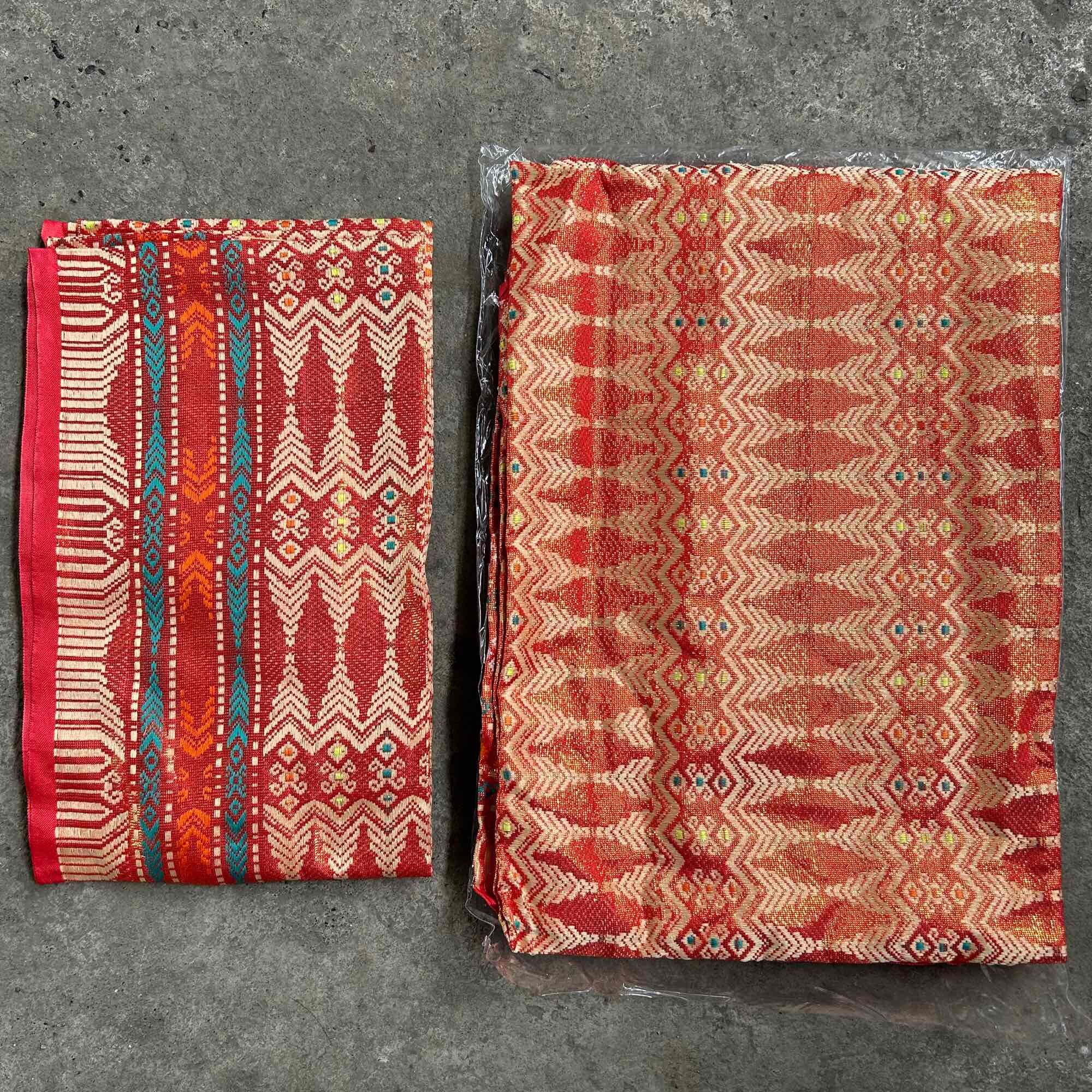 BATIK Fabric Sash | Songket Cloth Textile | Batik Metallic Gold ...