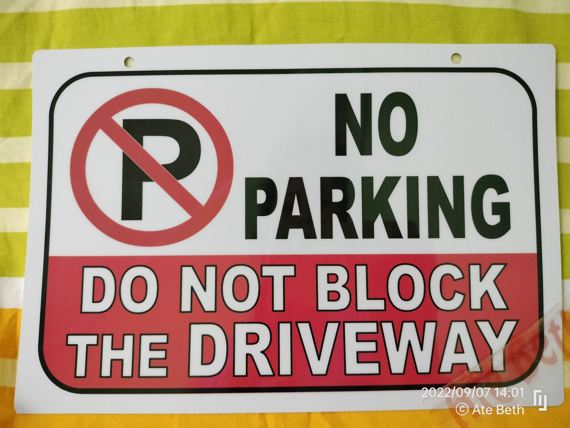 No Parking Do Not Block the Driveway Red Signage PVC Plastic (Like ID ...