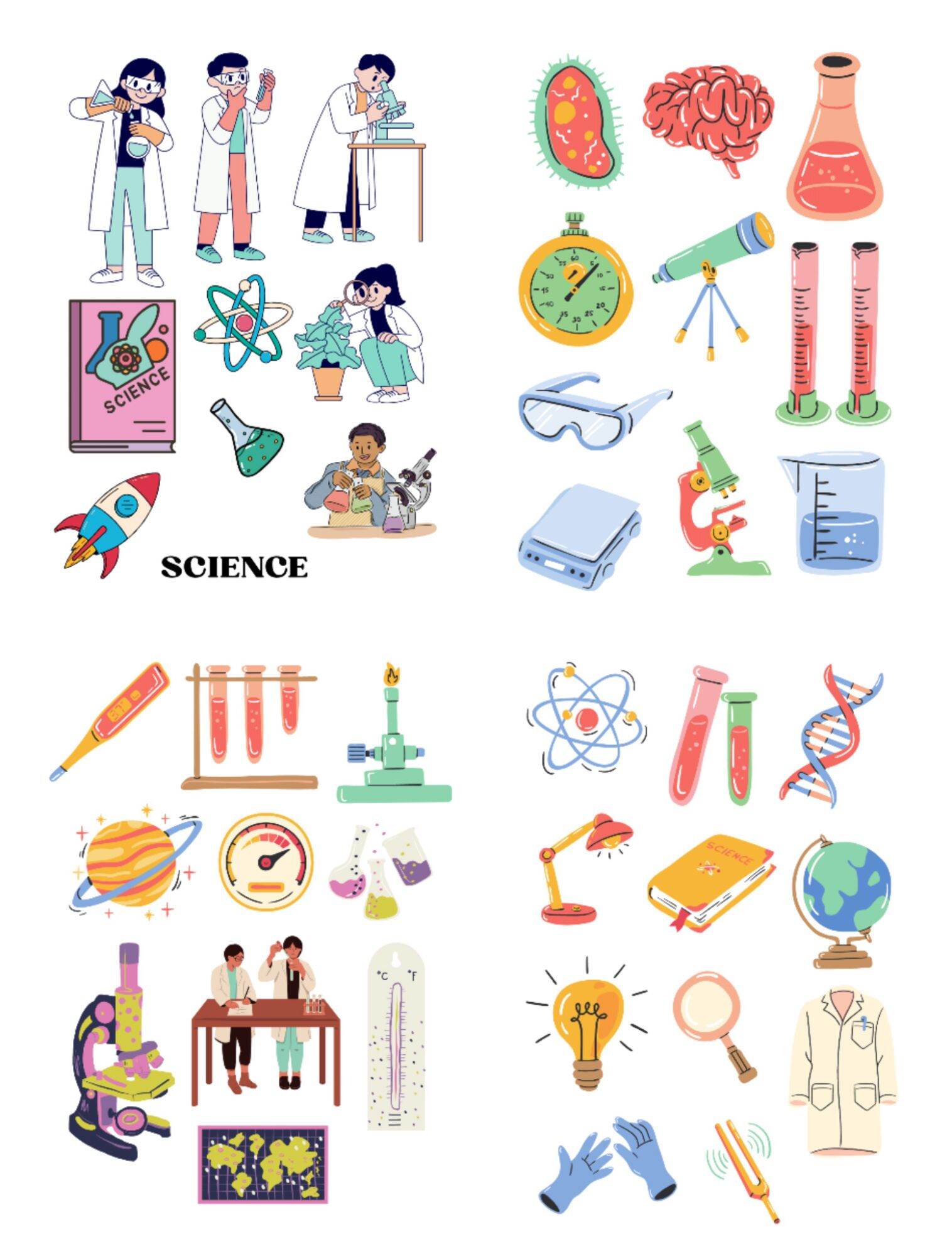 40 Pieces Science Sticker 🎀 Science Sticker | Lazada PH