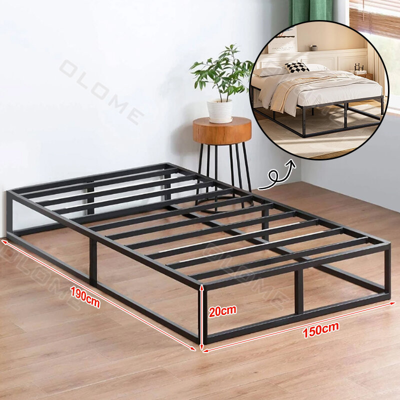 Iron bed Metal bed frame Iron bed Single bed/double bed/queen bed High ...