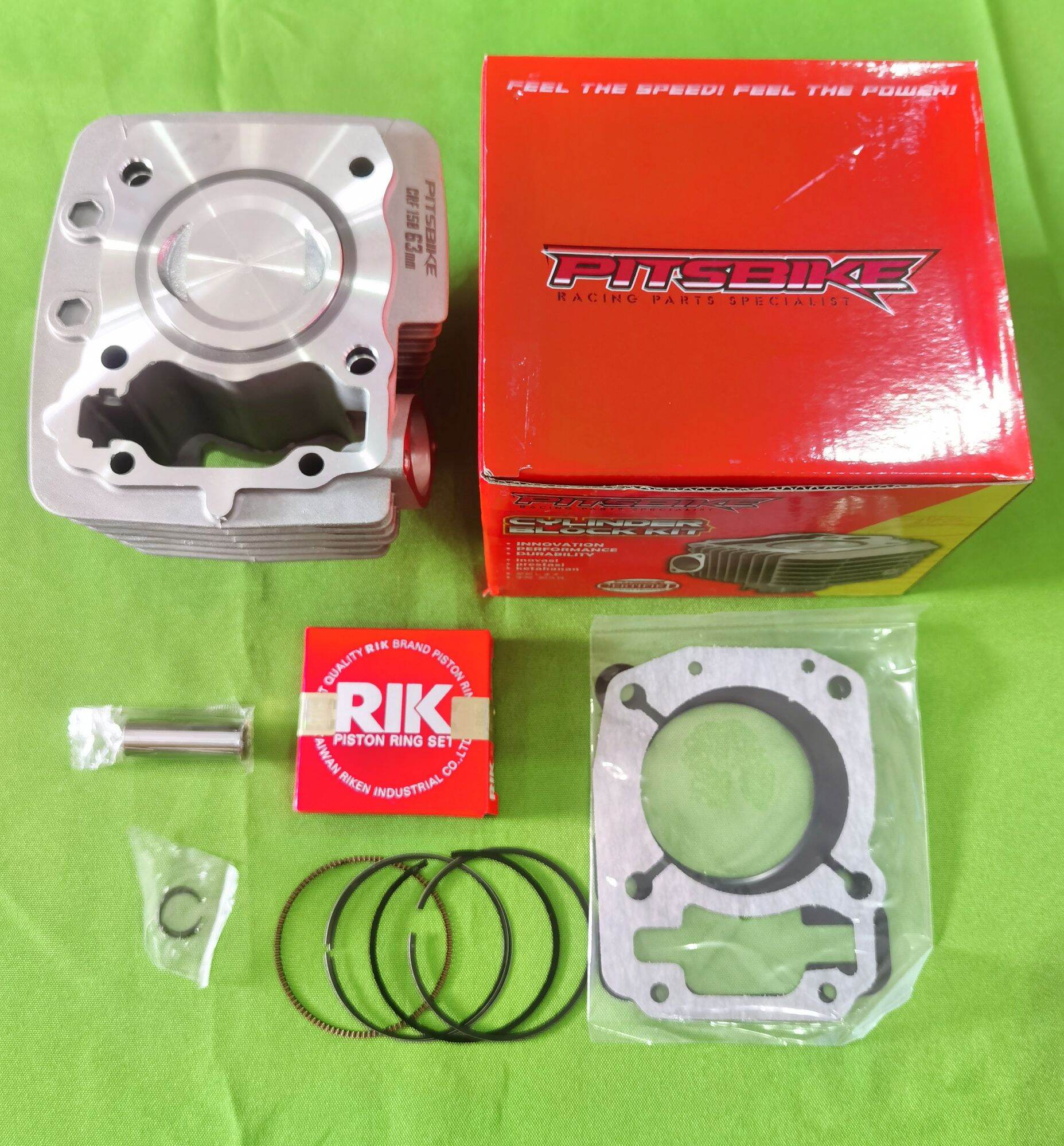 Cylinder block set / Borekit CRF150 / XR150 63mm Steel Casting piston ...