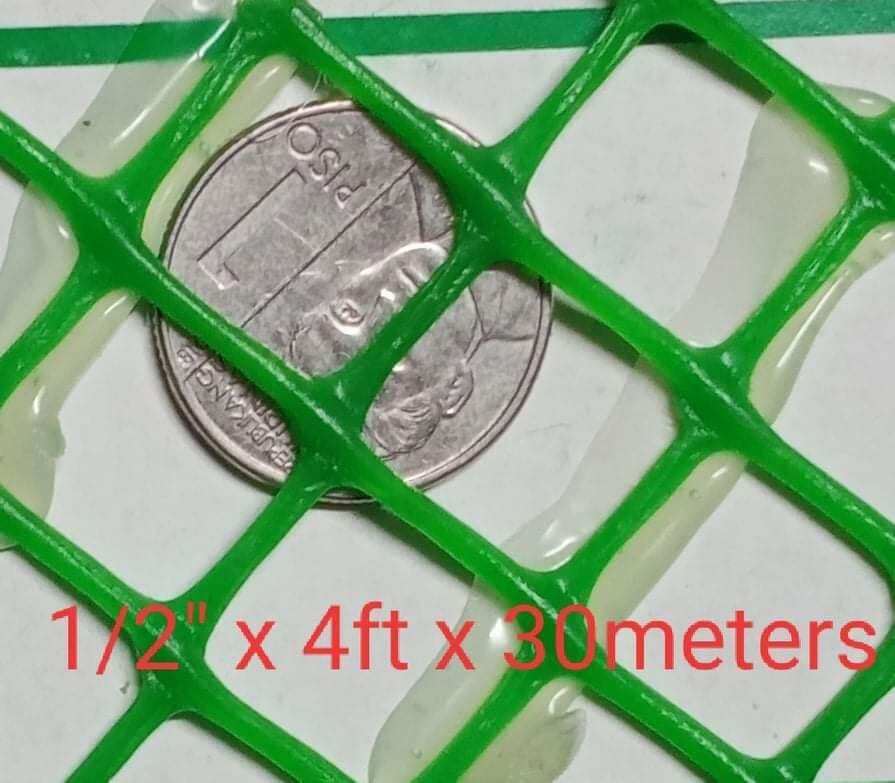 Chicken Plastic POLYETHYLENE Screen Net Green 1/2 inch hole x 3ft ...