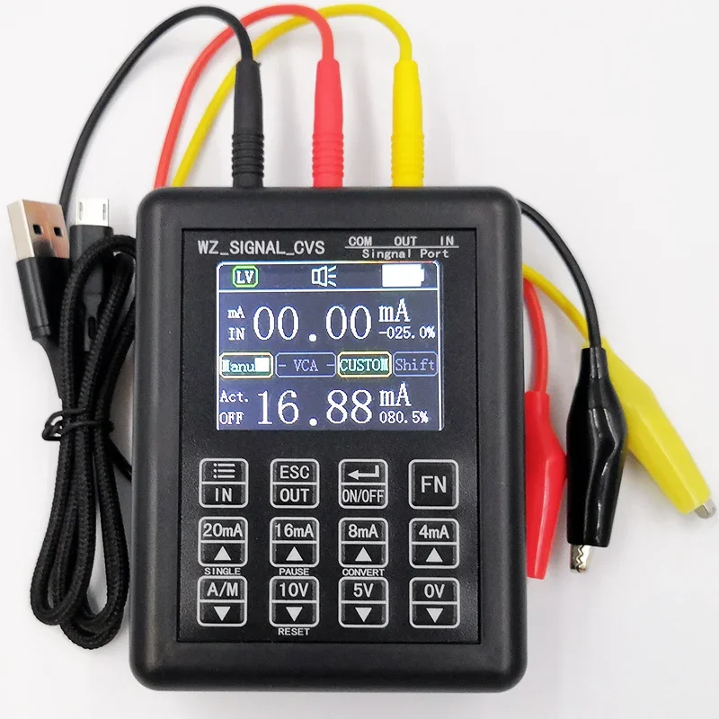 Portable 0-20mA 4-20mA 0-10V 0-12V 24V Signal Generator 0-22mA ...
