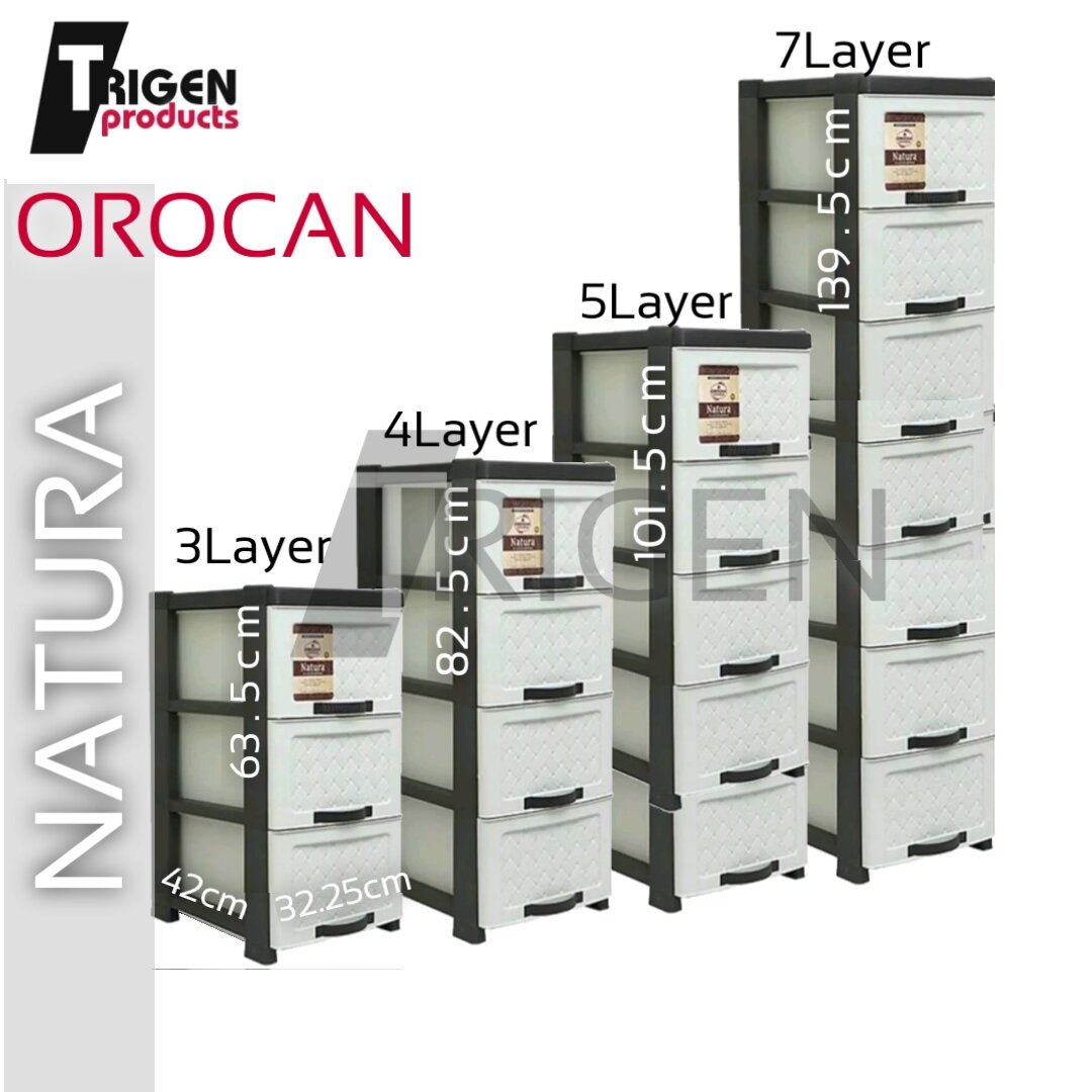orocan natura 3Layer slim drawer | Lazada PH