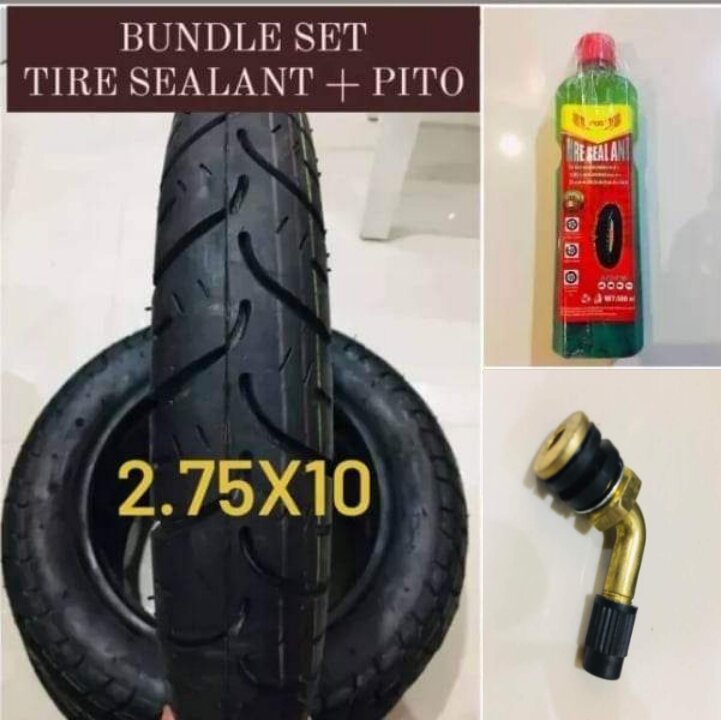 EBIKE TIRE SIZE 2.75x10 (TUBE TYPE) WITH TIRE SEALANT AND PITO BUNDLE ...