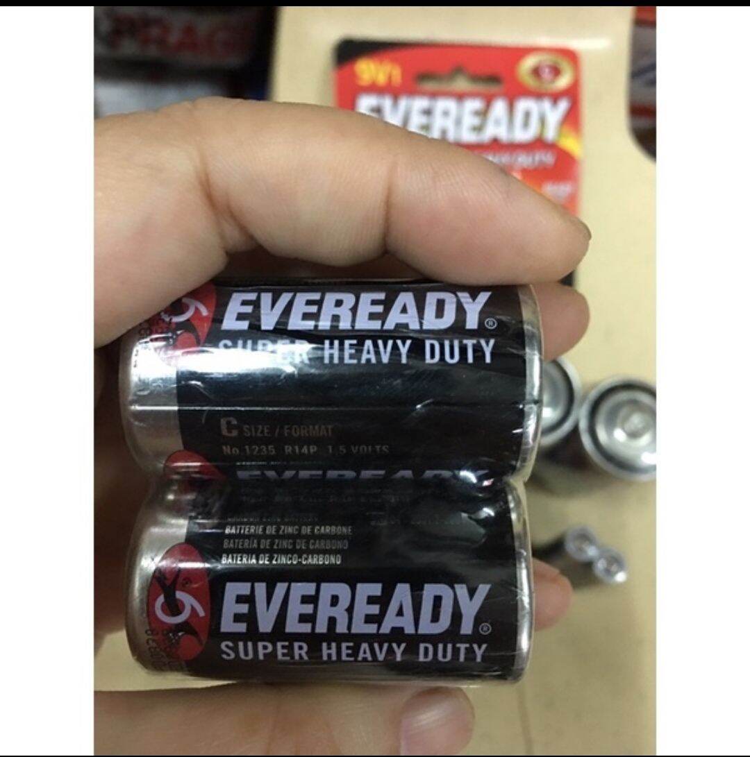 original eveready batteries: 1.5v, black/blue: D” ,C”, 2AA, 3AAA, 9V ...