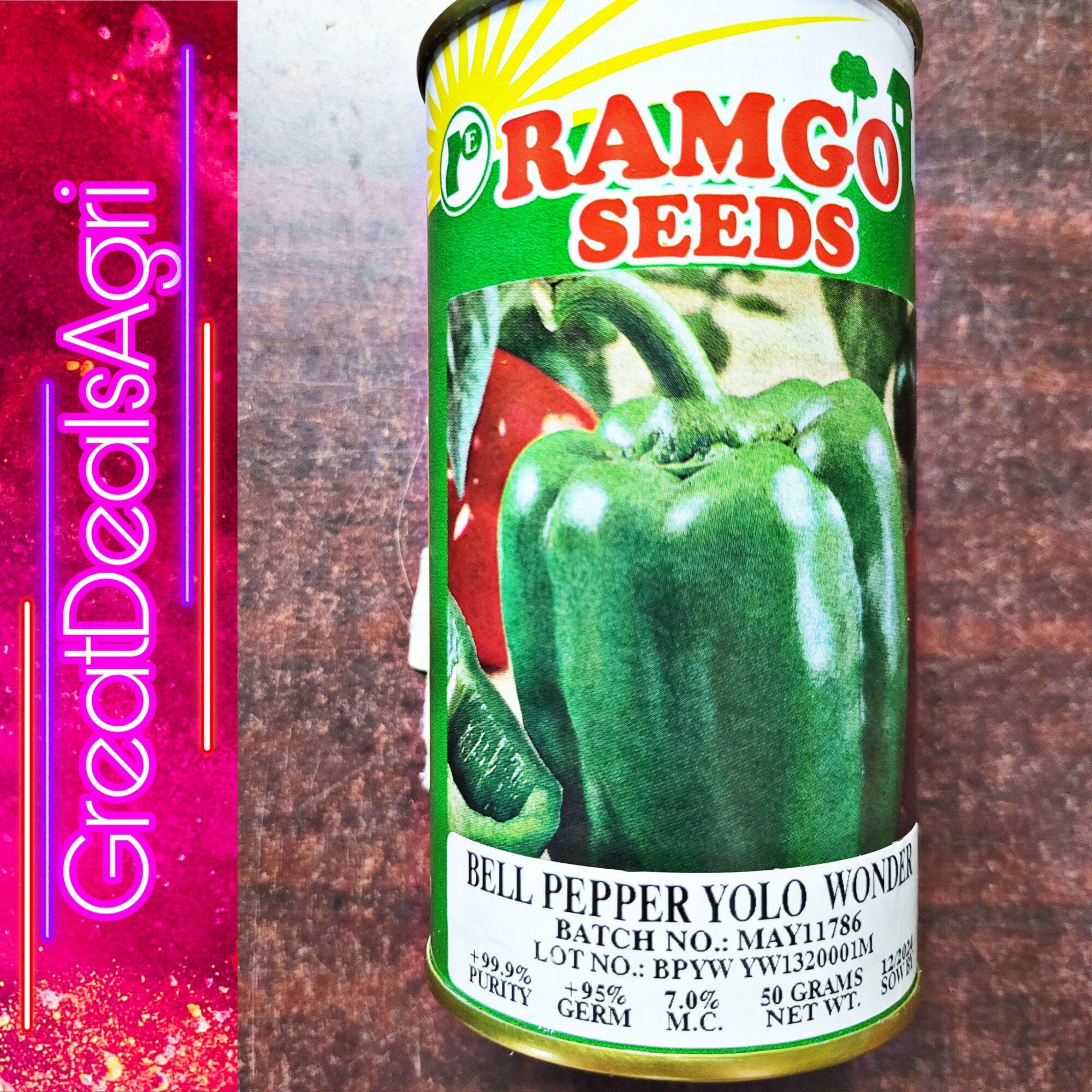 YOLO WONDER BELL PEPPER SEEDS (50g) RAMGO SEEDS | Lazada PH