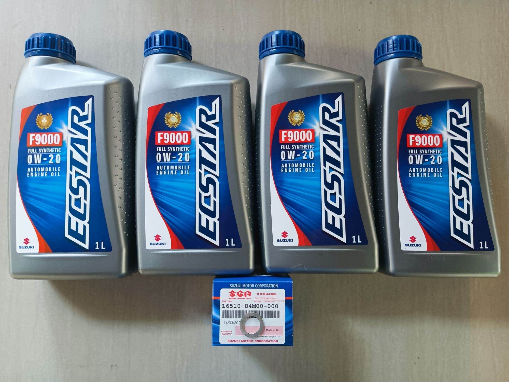 Suzuki Ecstar 0W20 F9000 Fully Synthetic (Change Oil Package) for Swift ...