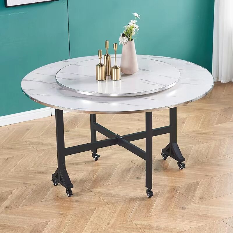 Folding Dining Table Household Small Apartment Dining round Table ...