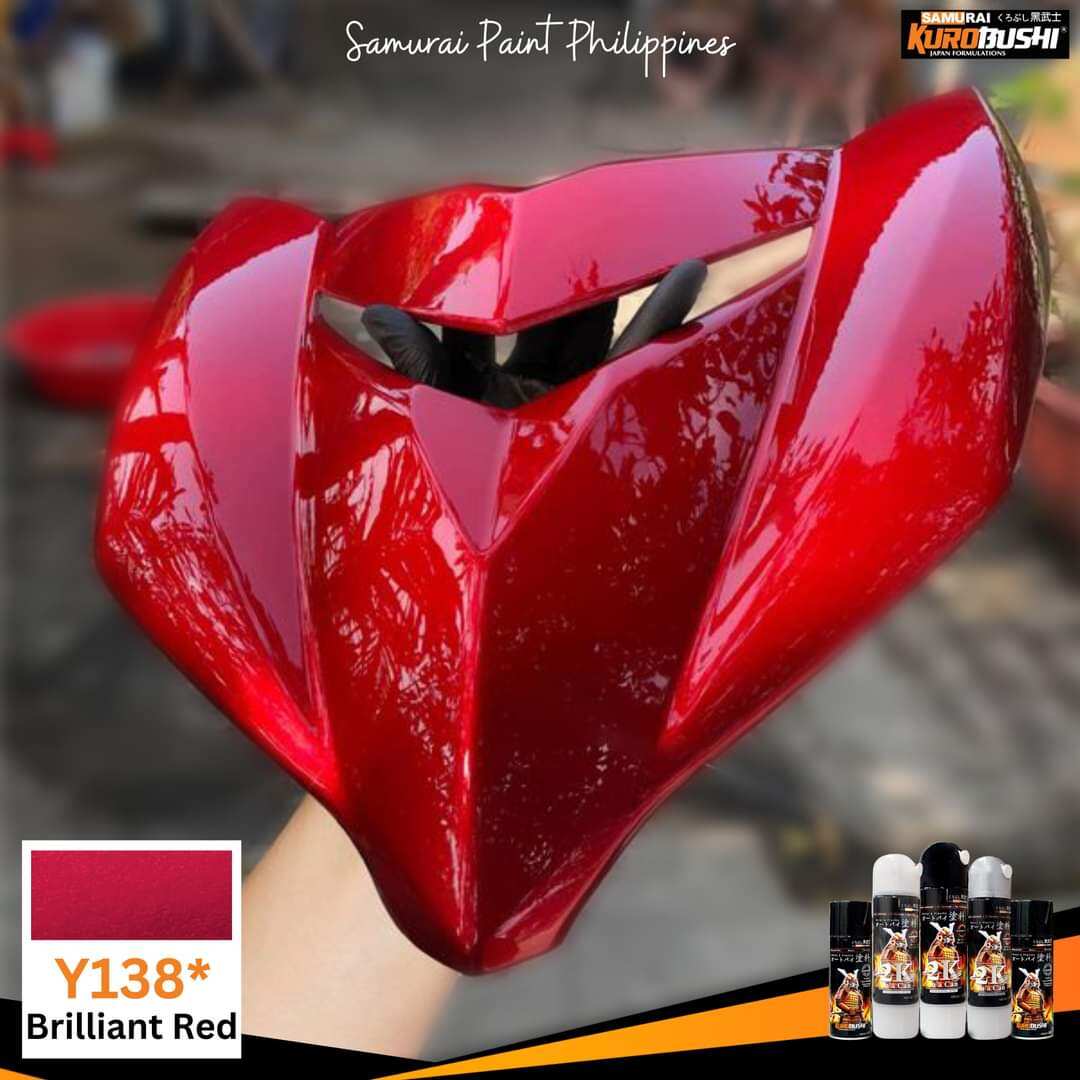 Samurai Spray Paint Y138 Brilliant Red (candy red ) 400ml | Lazada PH