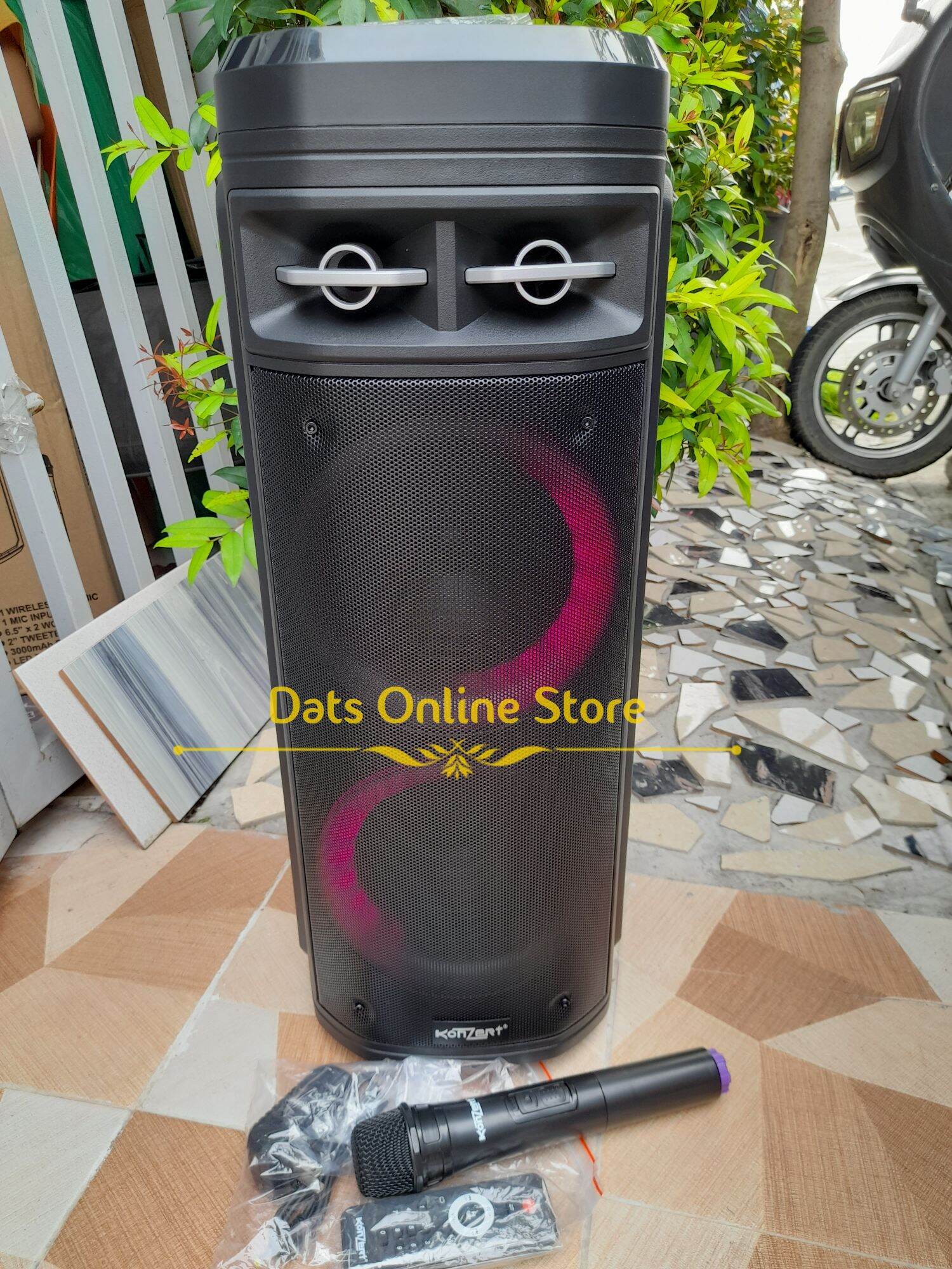 New Konzert Portable Bluetooth Karaoke Speaker with adjustable Echo ...