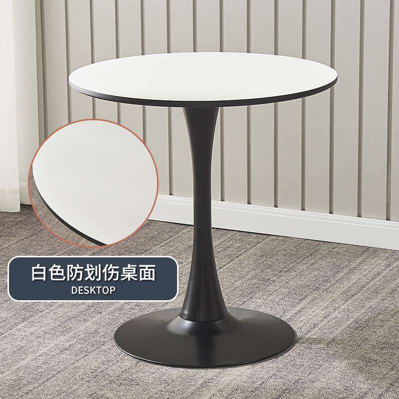 Balcony Small round Table and Chair Scandinavian Casual round Table ...