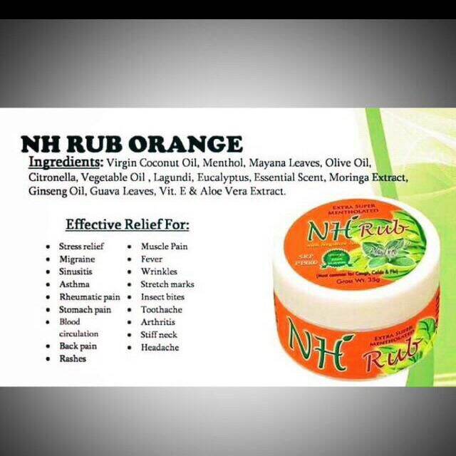 NH rub mentholated green & orange | Lazada PH
