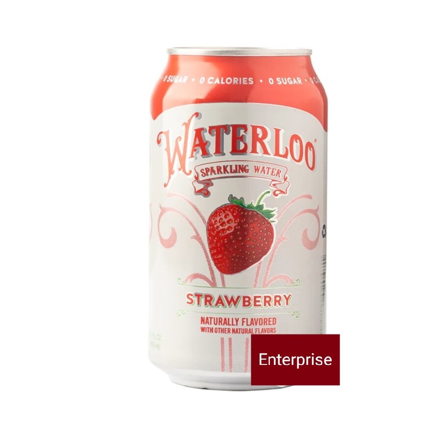 Waterloo Strawberry Sparkling Water -355mL | Lazada PH