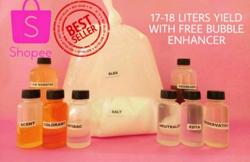 DIY DISHWASHING LIQUID KIT 17-18LITERS YIELD FREE BUBBLE ENHANCER ...
