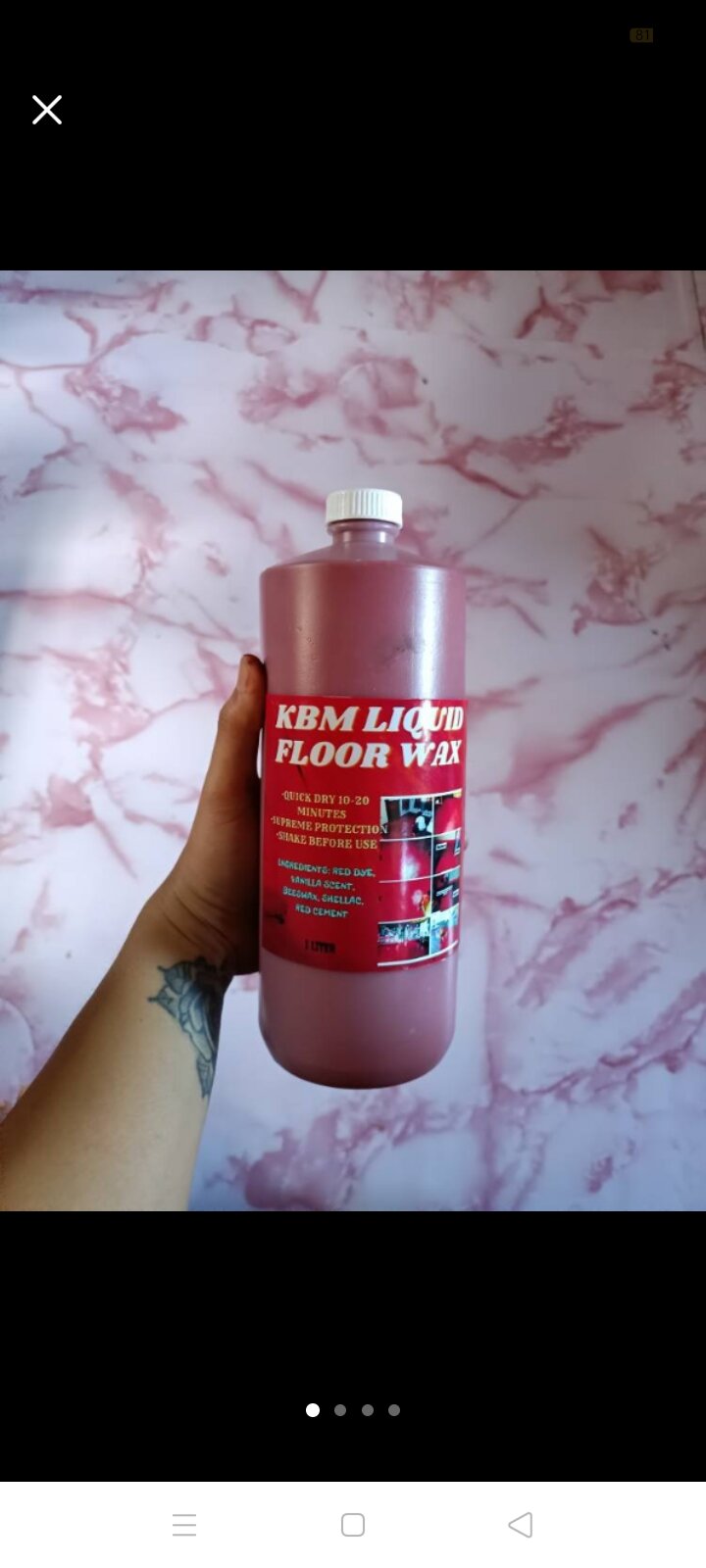 kbm liquid wax red color 1liter | Lazada PH