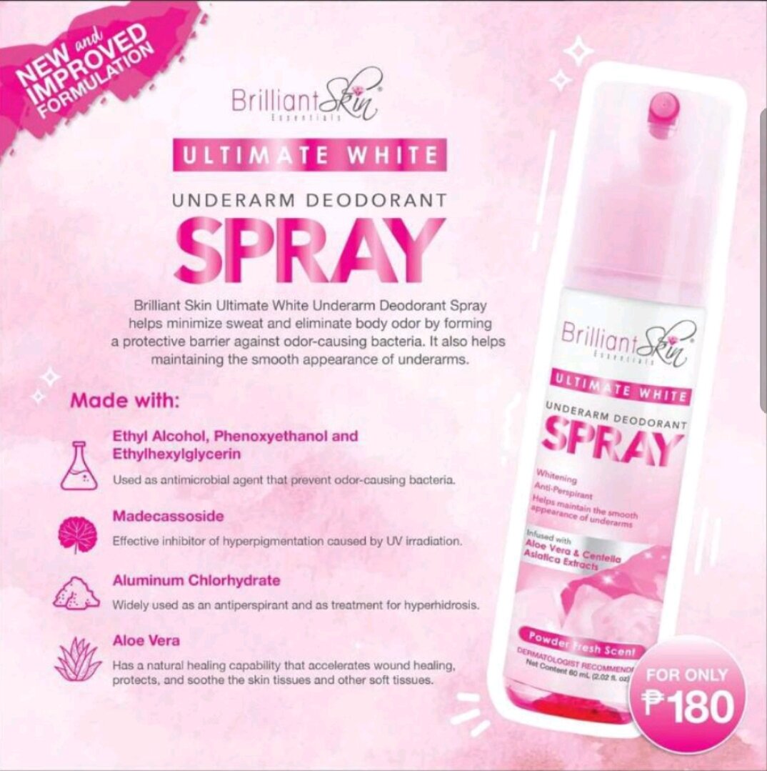 Brilliant Skin Underarm Deodorant Spray 60ml | Lazada PH