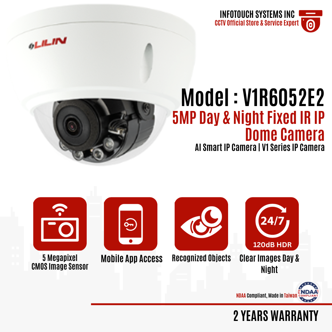 Lilin CCTV AI Smart IP Camera | V1 Series IP Camera Model V1R6052E2 (Pre-Order) | Lazada PH