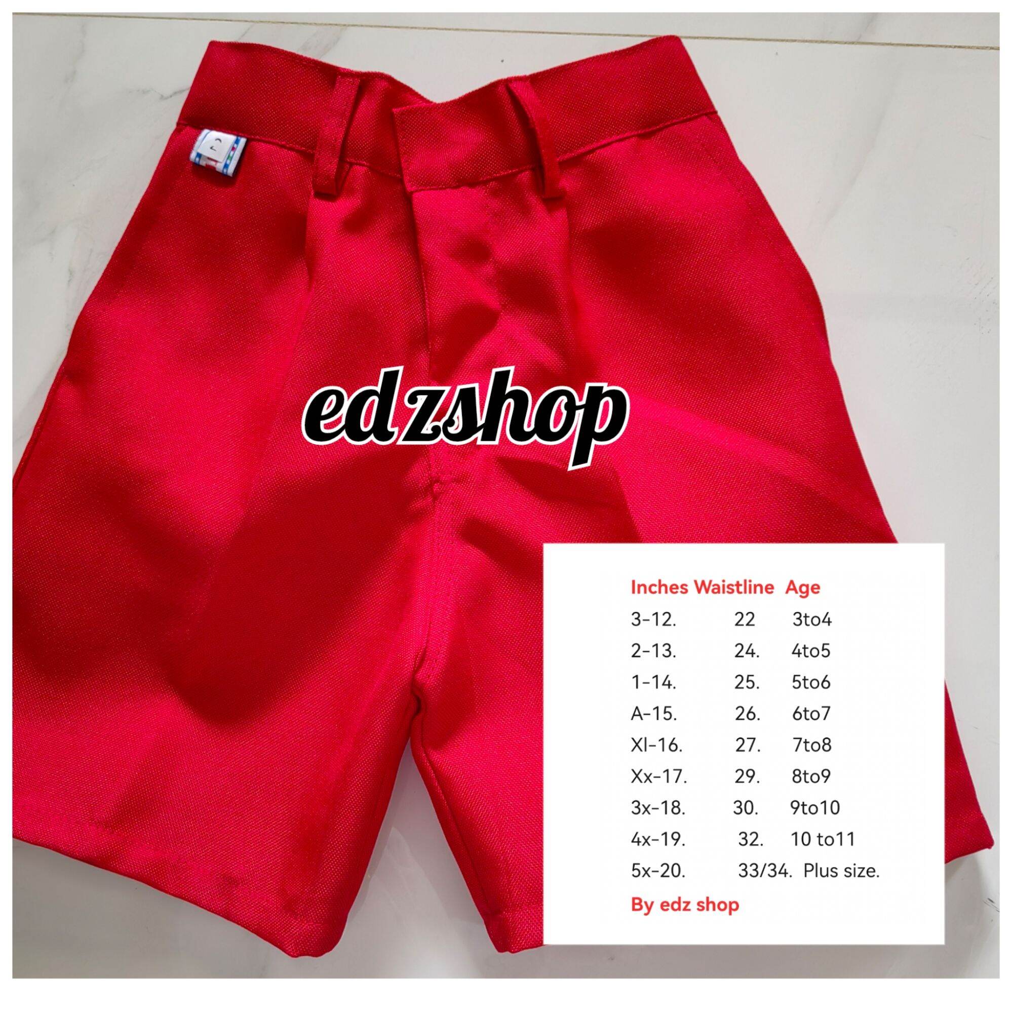 red shorts school uniform.tokong style | Lazada PH
