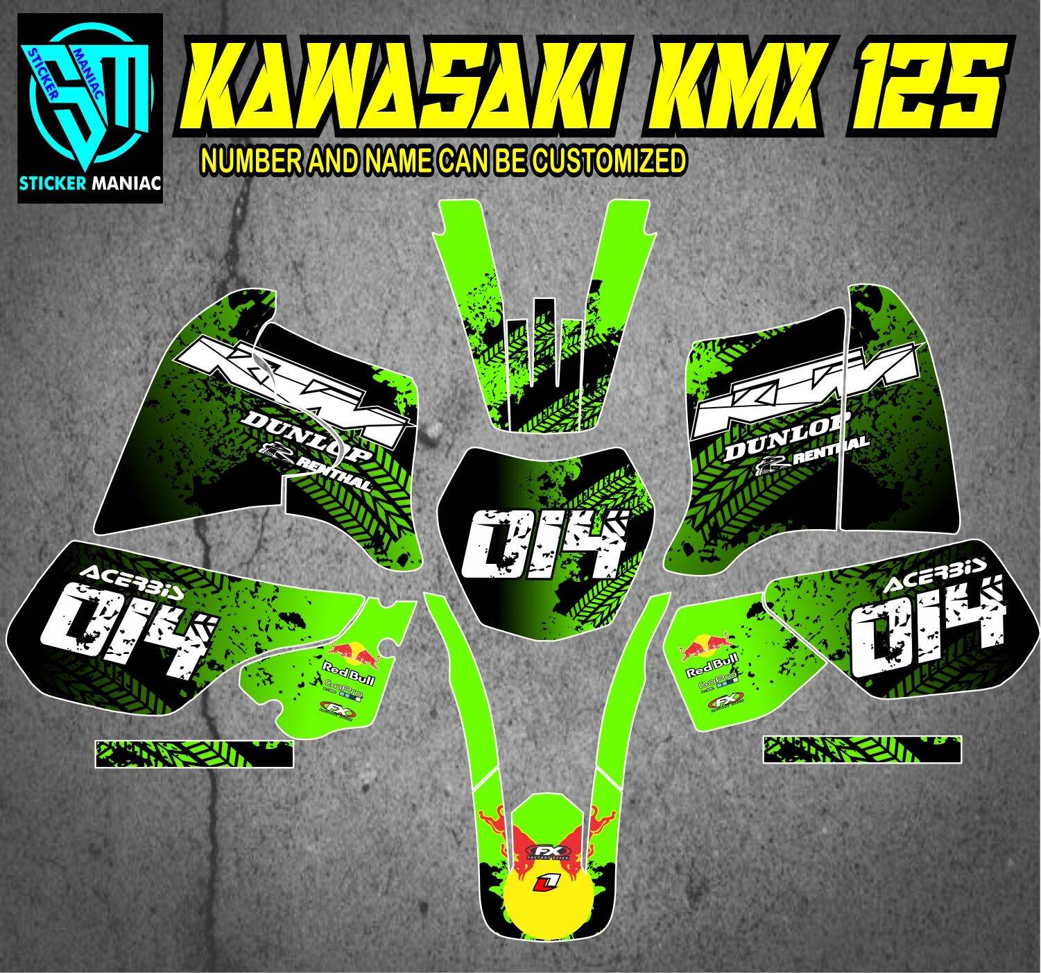 kawasaki kmx 125 full body decals | Lazada PH