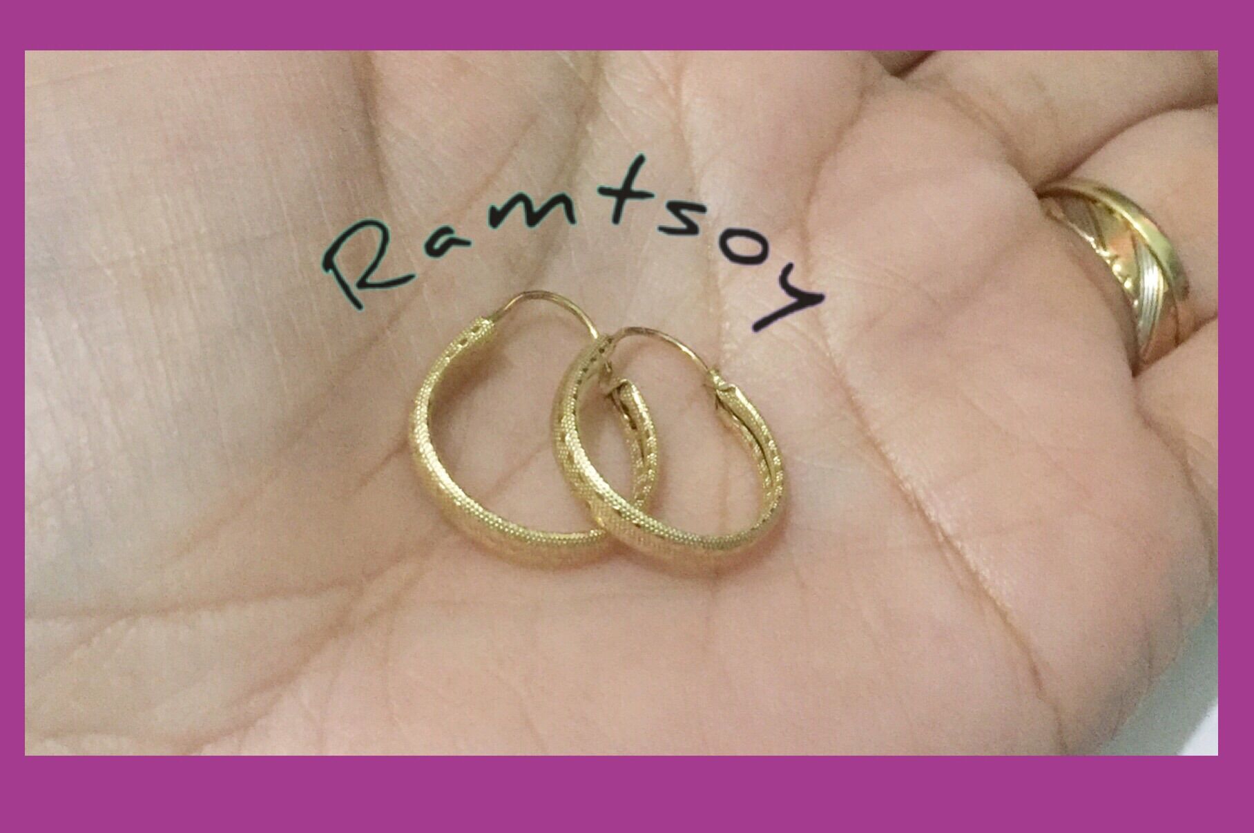 10karats gold loop earing w/design | Lazada PH