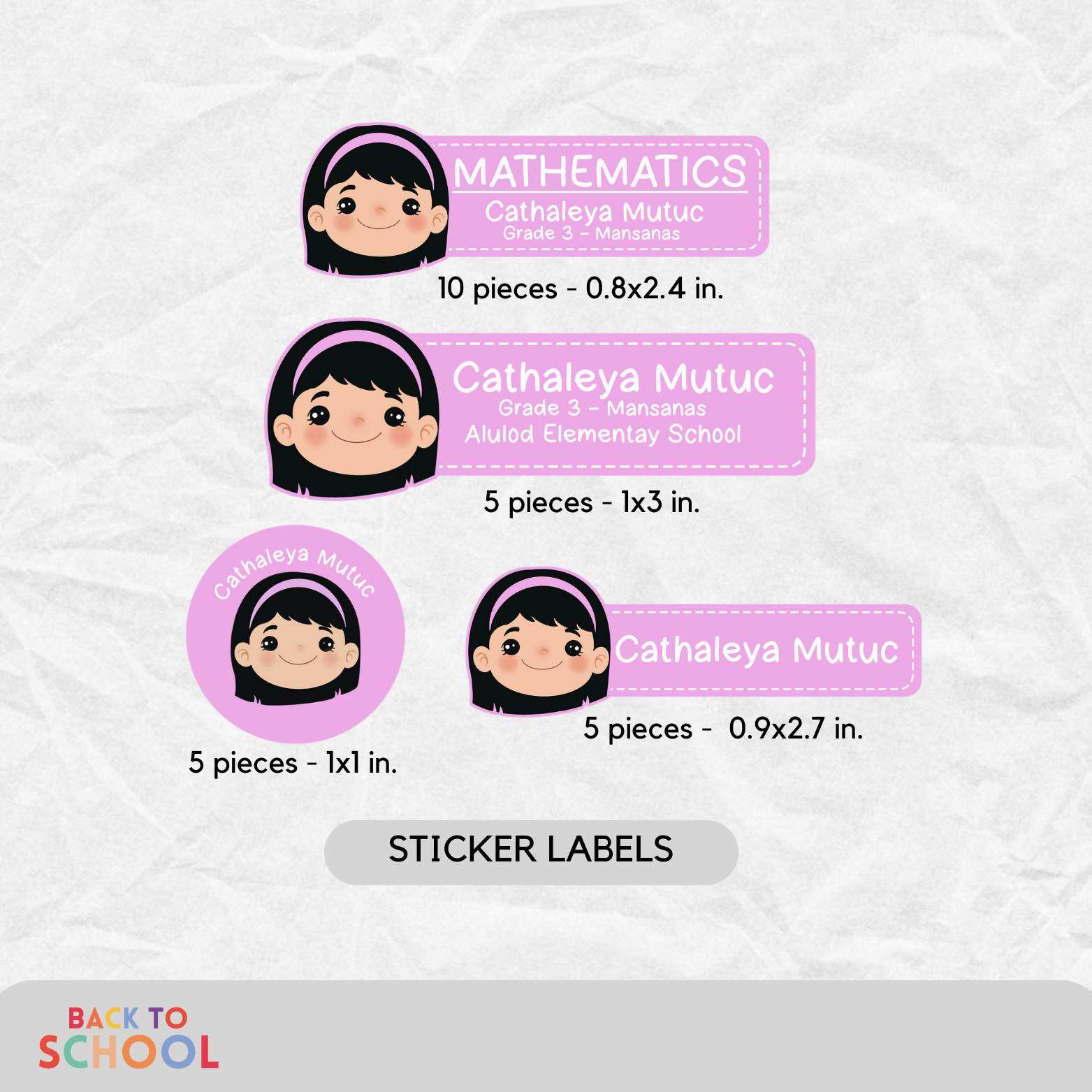 Back-to-School Name Sticker Labels | Lazada PH