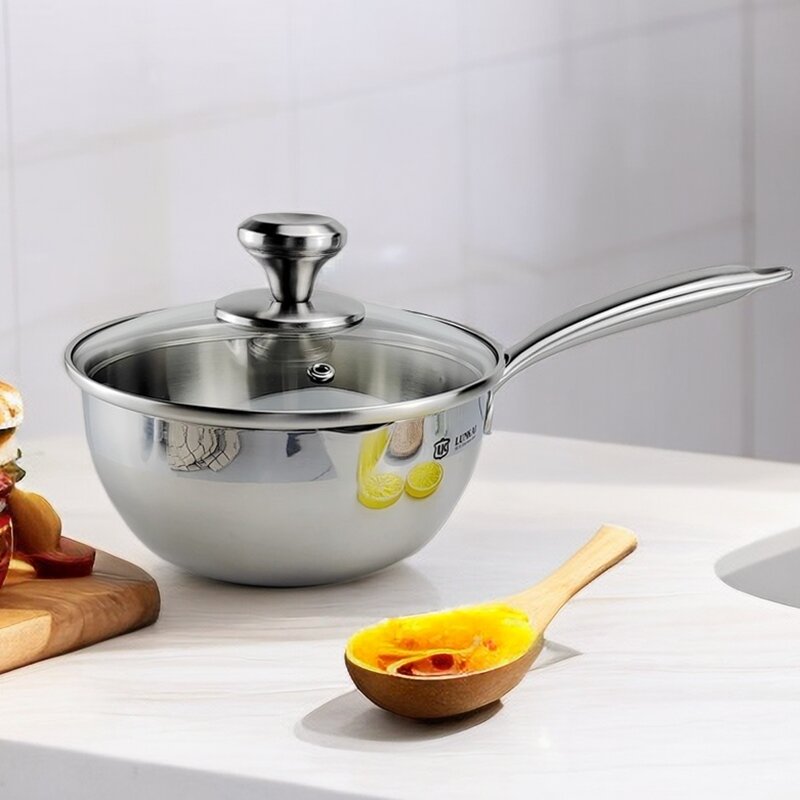 Lunkai18/10 Stainless Steel Yukihira Pan Cooking Stewed Soup Petty Cash ...