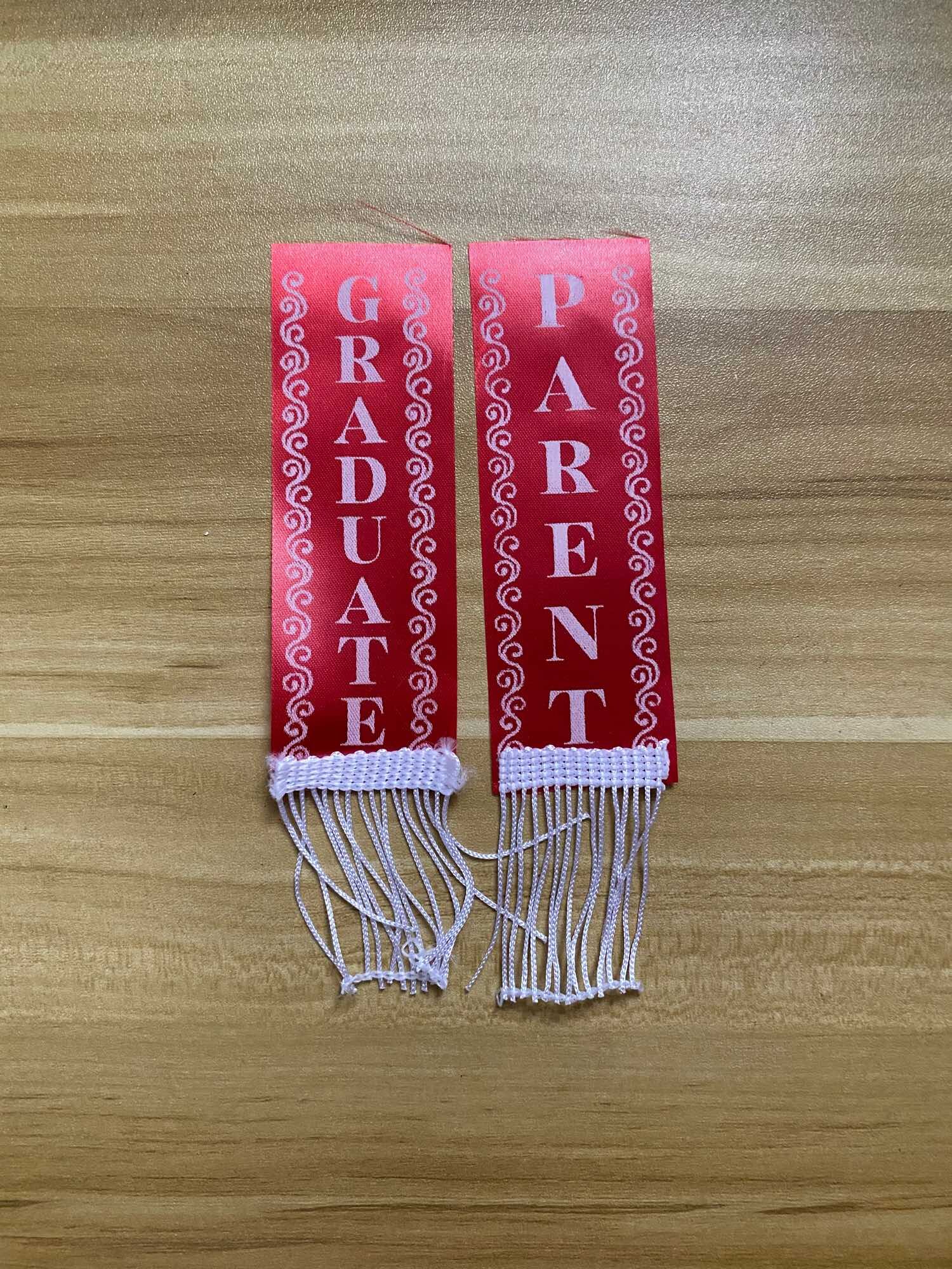 Graduation Ribbon with Tassel Graduate and Parent