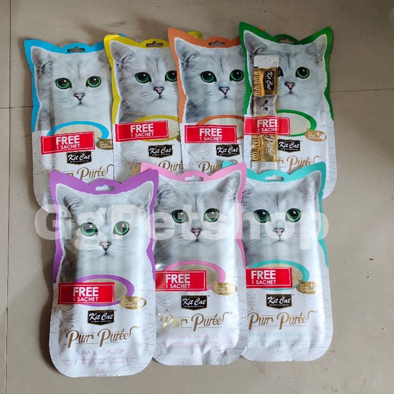 Kit Cat Pur Puree Cat Treats 4x15g plus 1 Free | Lazada PH
