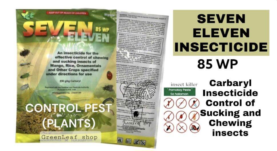 CARBARYL (INSECTICIDE) SEVEN ELEVEN ORIGINAL PACK 85WP KILLS CROP ...