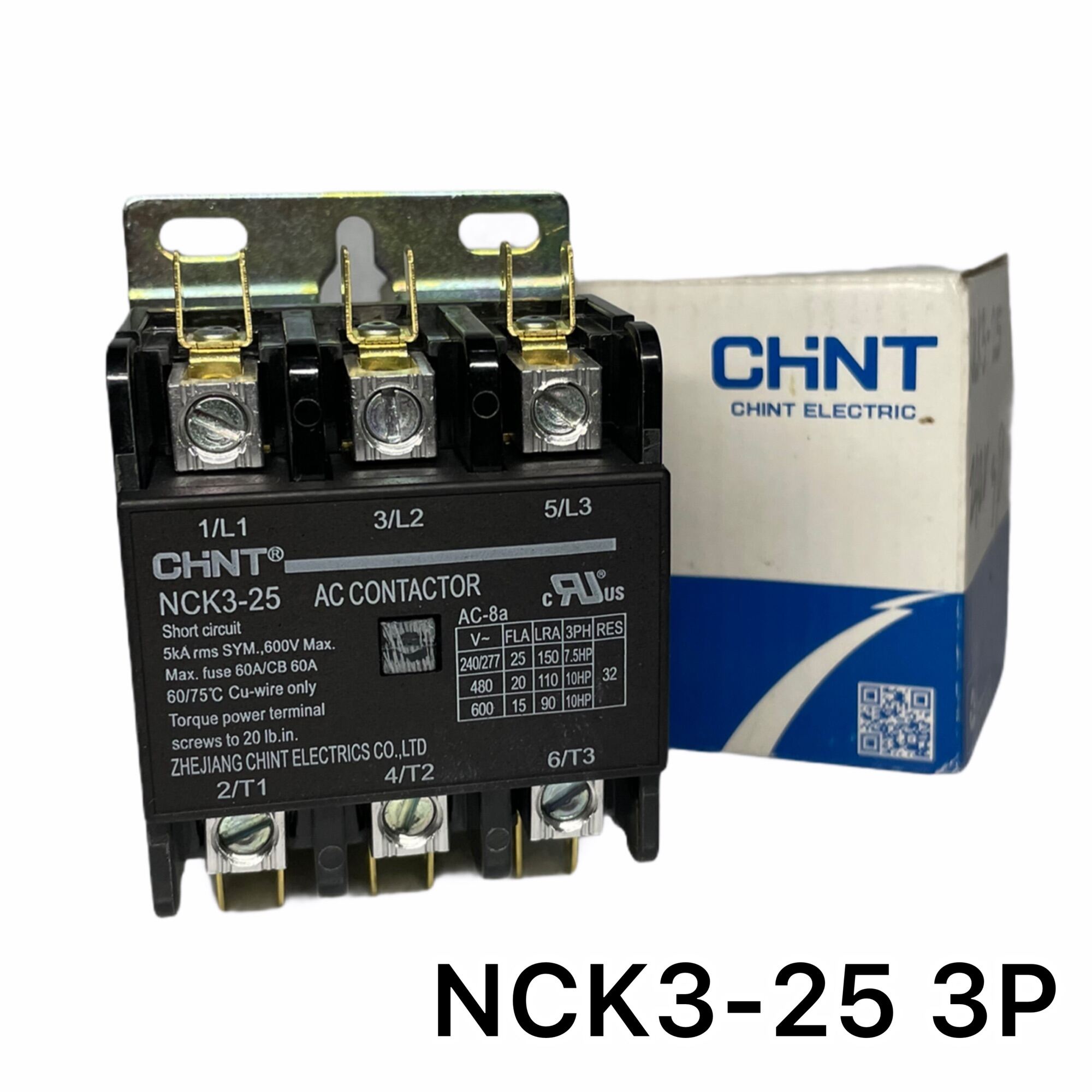 Eectrical Contactor Chint 25A 3 Pole Aircon Contactor / Definite ...