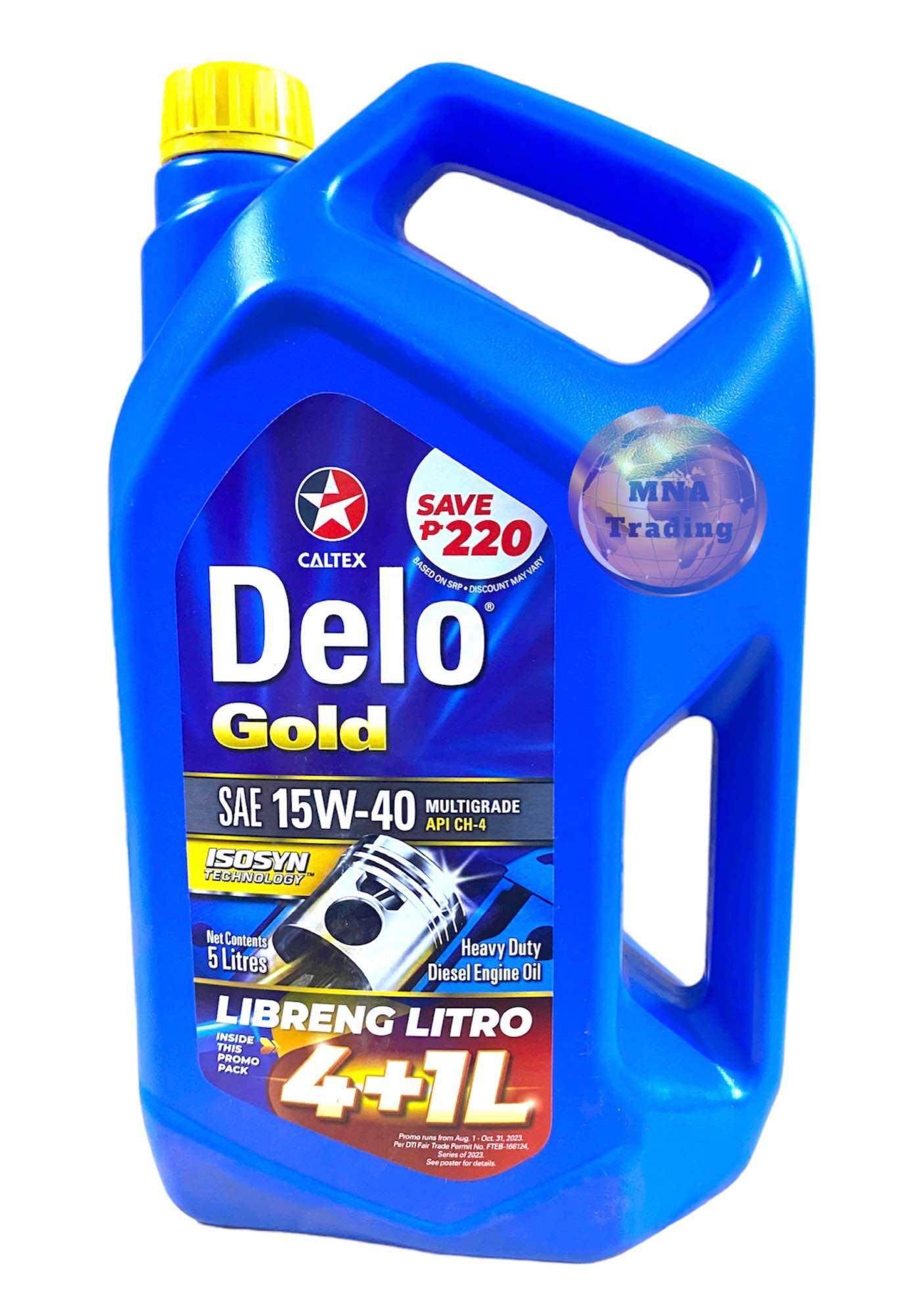 5L Delo Gold®️ SAE15w-40 Multigrade Engine Oil 4+1 Promo | Lazada PH