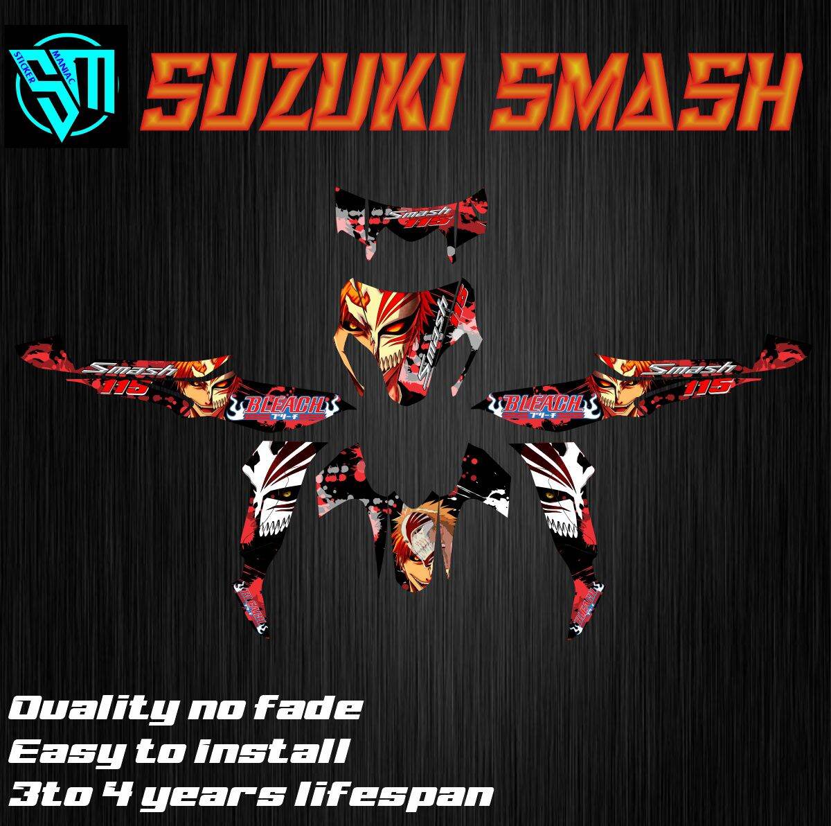 Suzuki Smash decals sticker, Laminated | Lazada PH