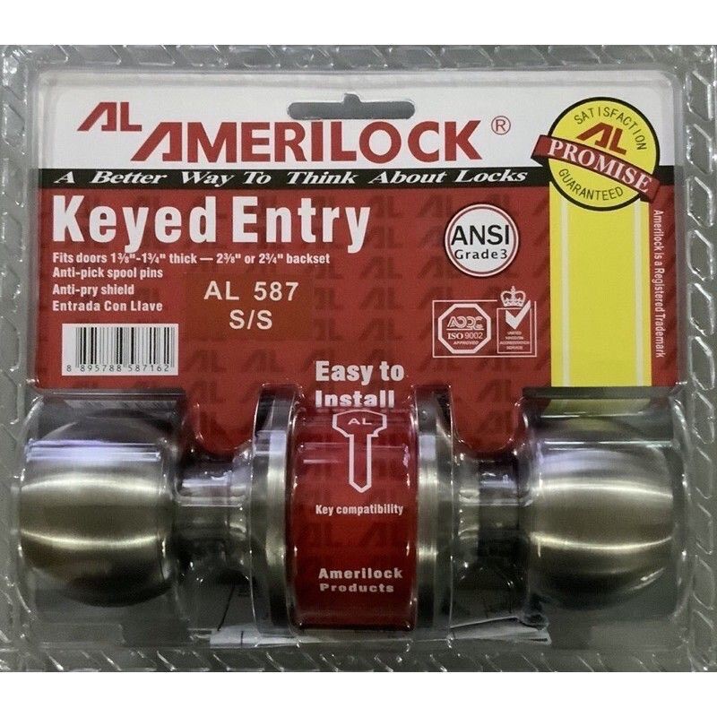 amerilock stainless steel AL 587 s/s door knob door lock | Lazada PH