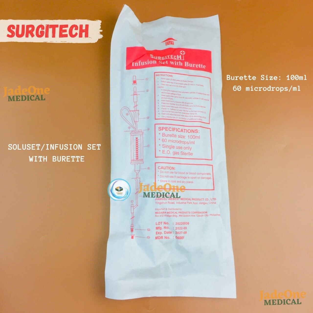 SURGITECH Soluset / Infusion Set with Burette | Lazada PH