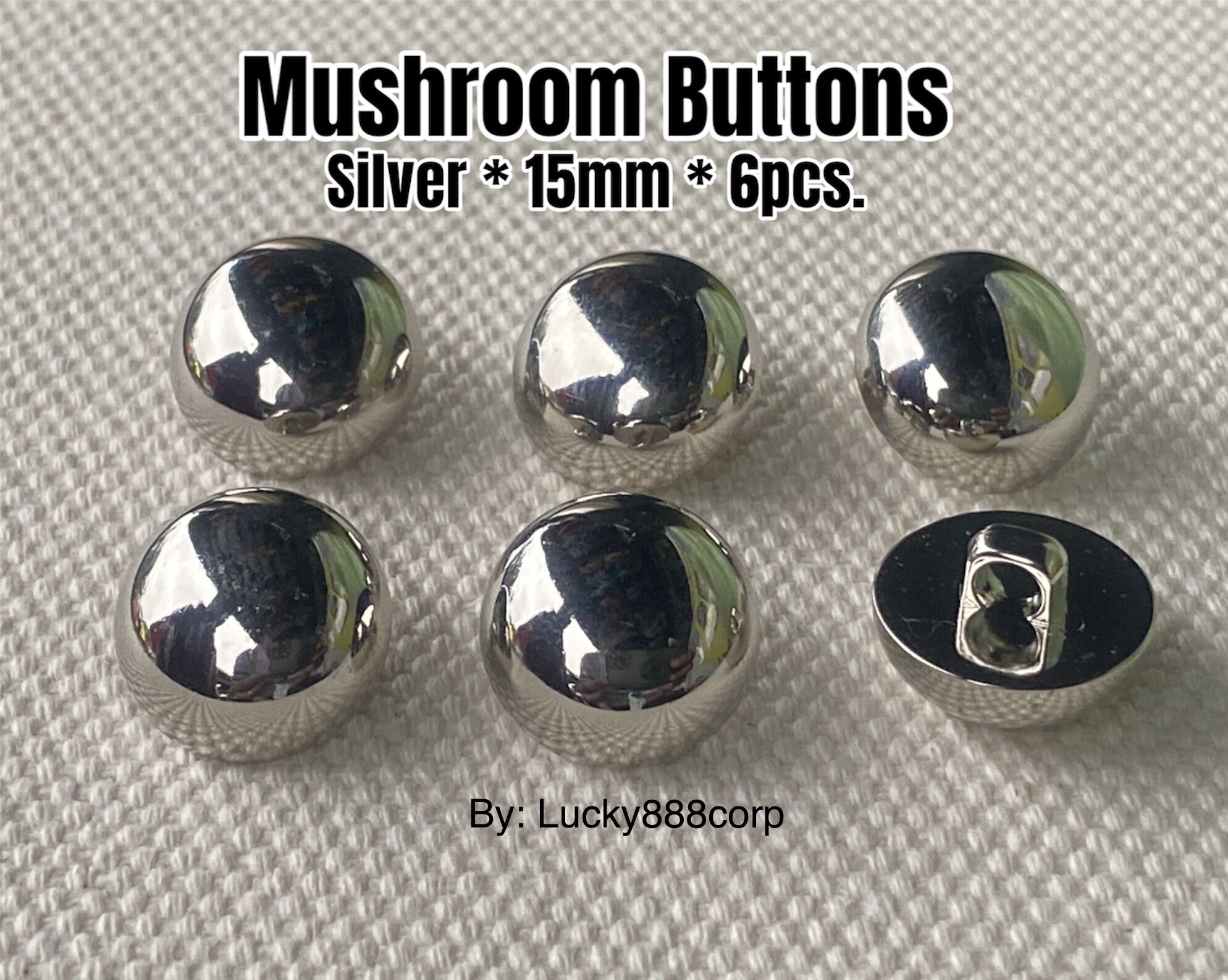Mushroom Buttons Silver Gold 6pcs per pack | Lazada PH