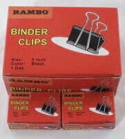 Binder Clips 1dozen (2”, 1 5/8”, 1 1/4”, 1” and 3/4” size) RAMBO ...