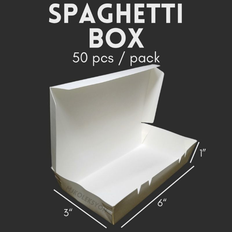 50pcs Spaghetti Box Food Meal Box White Not Laminated | Lazada PH