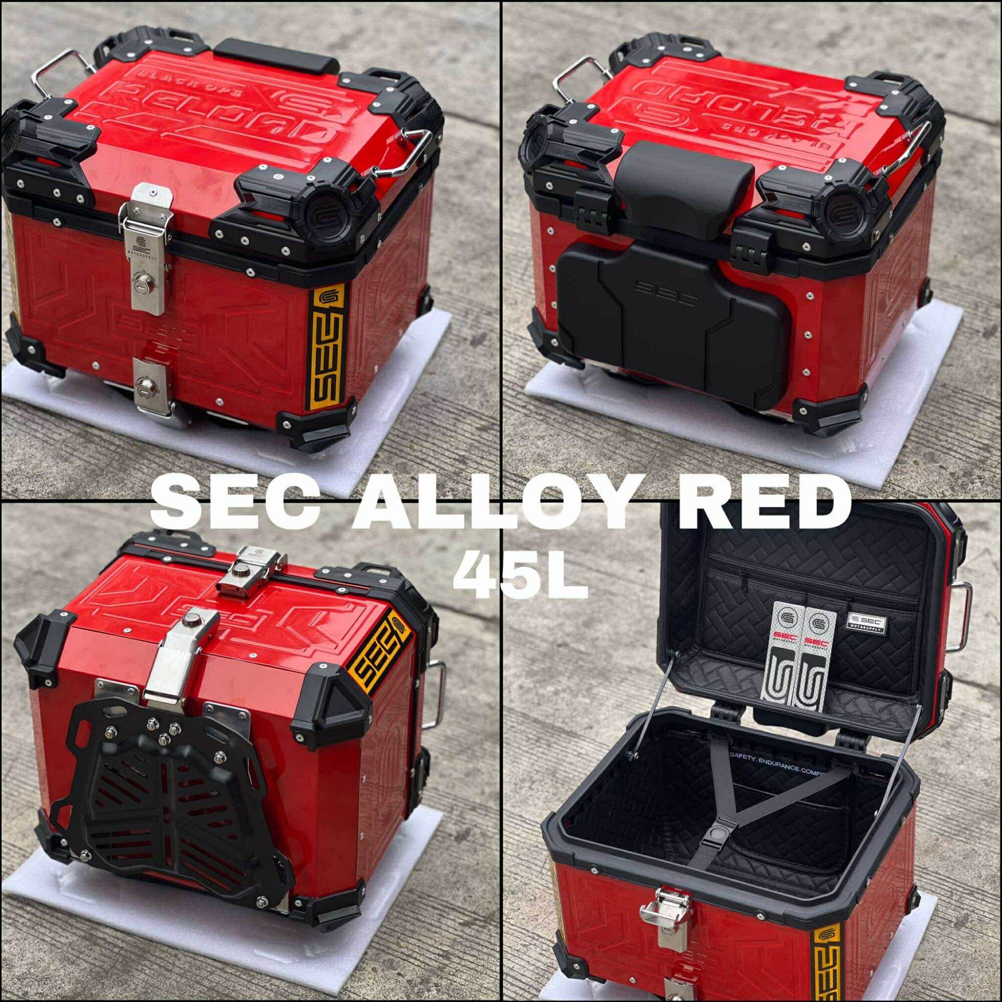 SEC ALLOY TOP BOX ( with BACKREST ) 45L and 55L | Lazada PH