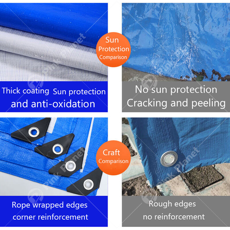 Typhoon resistant trapal waterproof makapal blue and white sale 12X18 ...