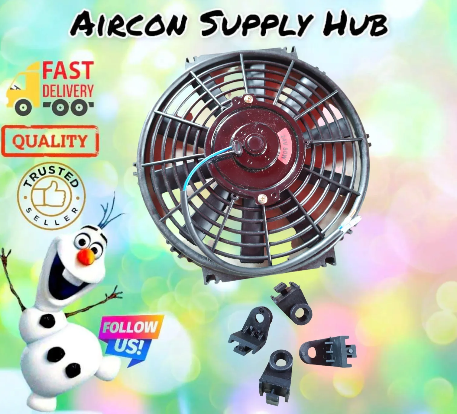 Universal Auxiliary Fan Sanden 24v car airconditioning parts supplies ...