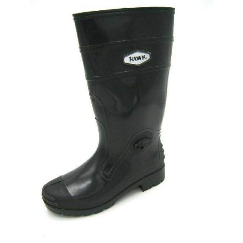 ORIGINAL HAWK boots for men black and white/ rain boots | Lazada PH
