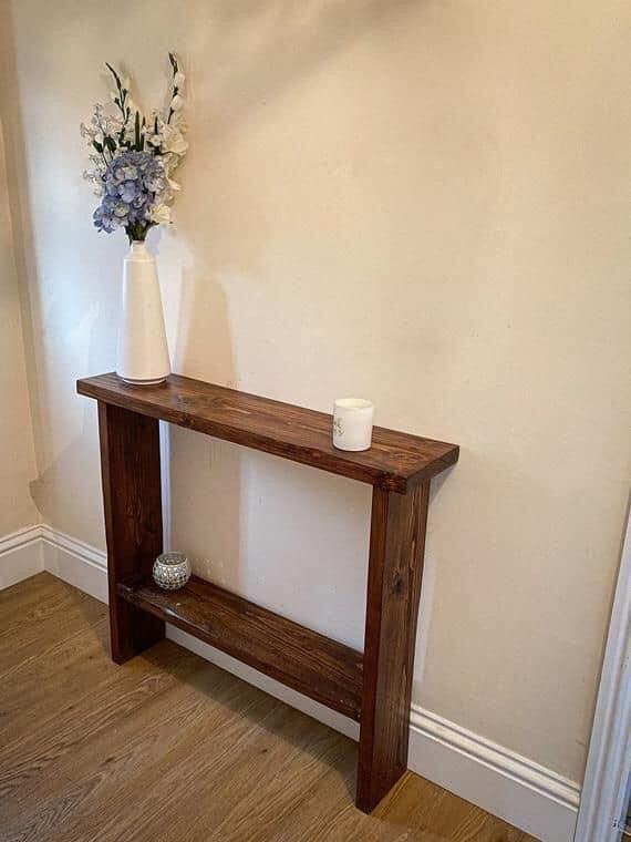 Wooden Console Table Hallway Living Corner Rustic | Lazada PH