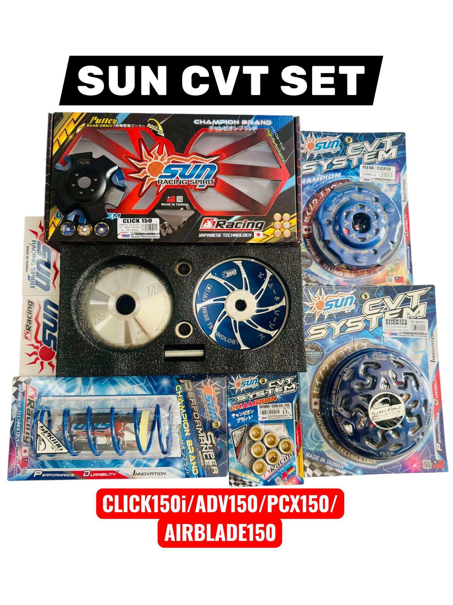 SUN RACING SPIRIT CVT SET CLICK150i/PCX150/ADV150/AIRBLADE150 | Lazada PH