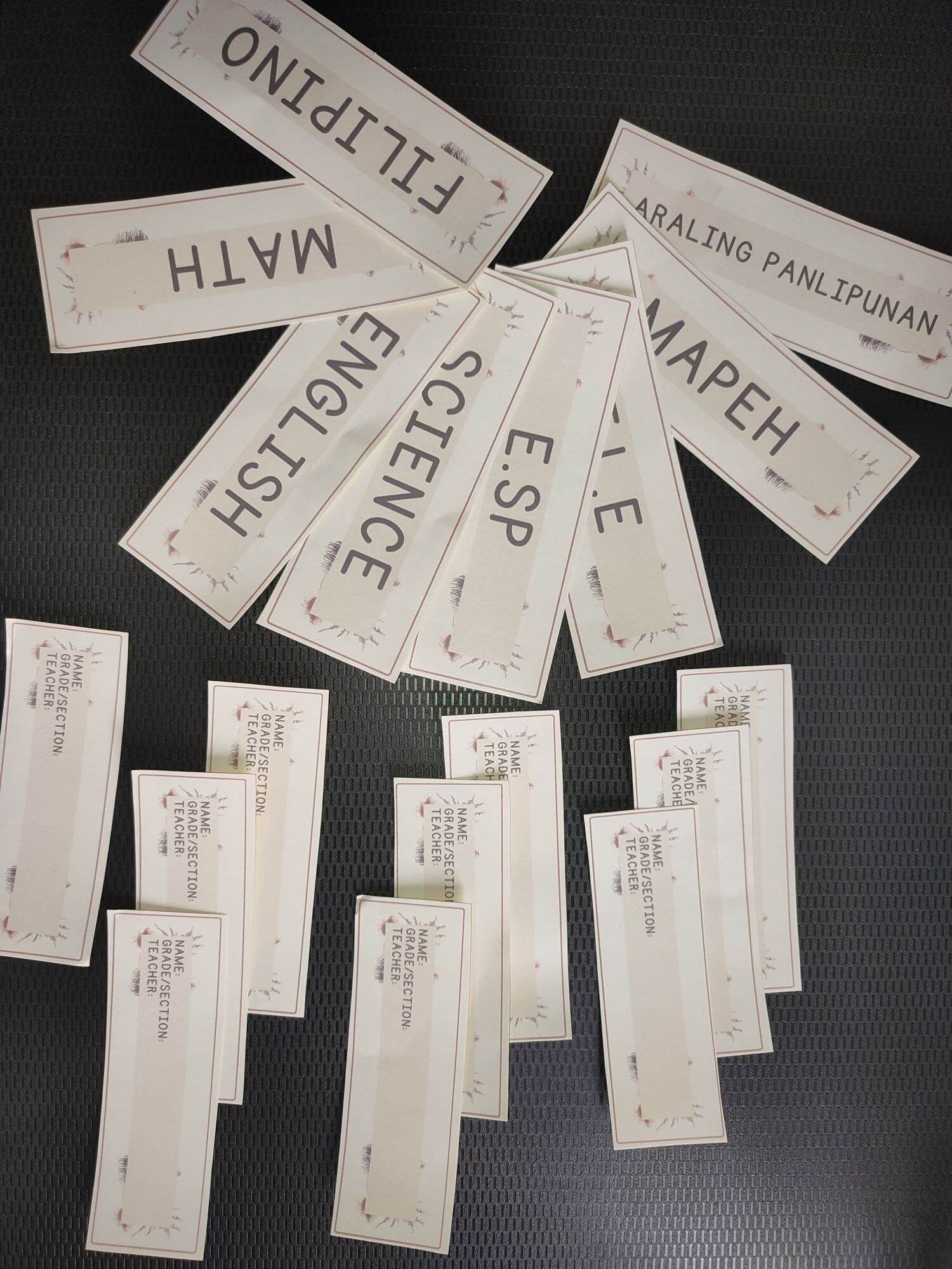 Aesthetic Sticker Notebook Label with Blank Name Set / sticker label ...