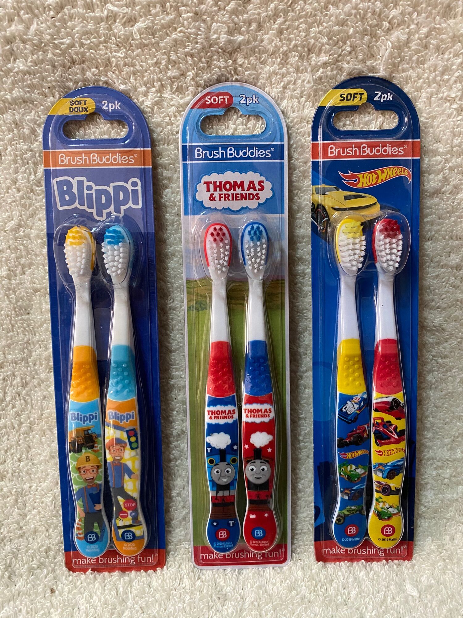 Brush Buddies Toothbrush Featuring Thomas & Friends OR Hot Wheels Or ...